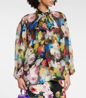 Dolce & Gabbana Floral Silk Chiffon Blouse - Multicoloured