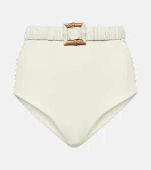 Johanna Ortiz High-rise Bikini Bottom - Beige