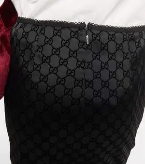 Gucci Gg Silk Duchesse Midi Skirt