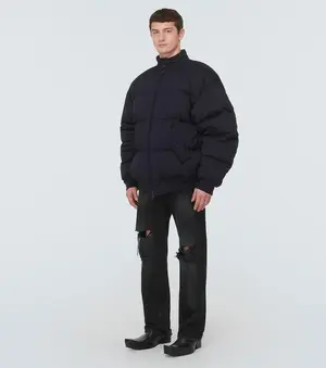 Balenciaga Cut-up Harrington Twill Down Jacket