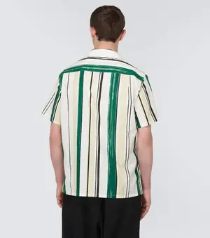 LANVIN Striped Cotton Bowling Shirt