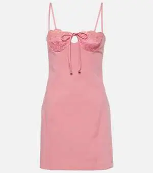 Blumarine Lace-trimmed Mini Dress