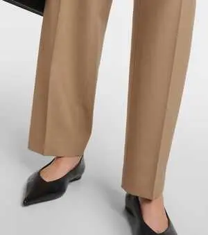 TOTEME Pleated Straight Trousers - Beige
