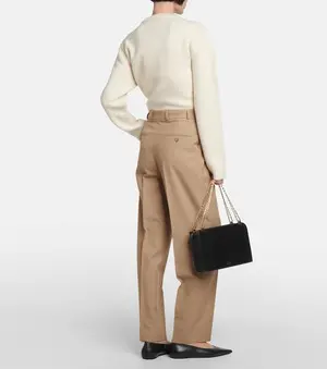 TOTEME Pleated Straight Trousers - Beige