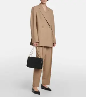 TOTEME Pleated Straight Trousers - Beige