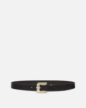 Versace Baroque Thin Belt - Black+print