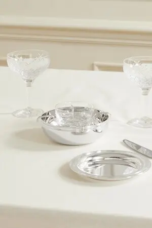 Christofle Albi -plated Caviar Serving Set
