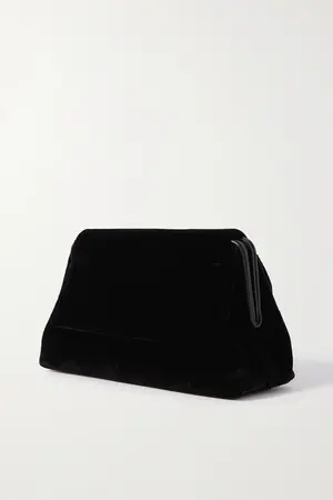 Chloé Atelier Jolie Penelope Leather-trimmed Velvet Clutch