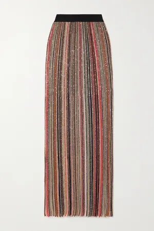 women's sequined crochet maxi skirts