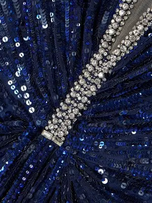 Jenny Packham Darcy Crystal-embellished Sequined Gown - Blue