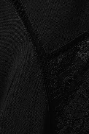 Givenchy Asymmetric Lace-paneled Jersey Midi Dress
