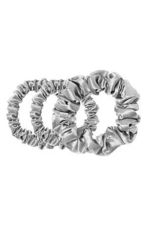 Slip 3-pack Silk Scrunchie Set - Silver