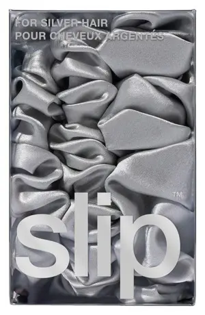 Slip 3-pack Silk Scrunchie Set - Silver