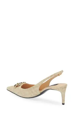 Dolce & Gabbana Lollo Raffia Slingback Pumps
