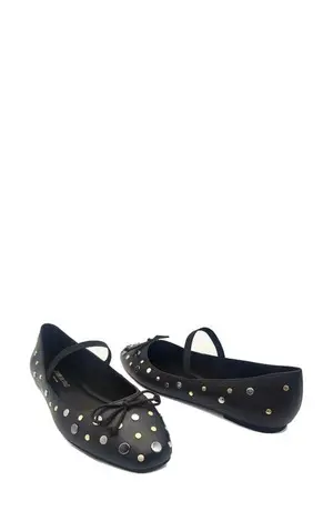 KENNETH COLE Myra Studded Mary Jane Flat - Black