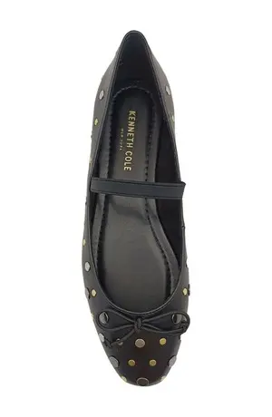 KENNETH COLE Myra Studded Mary Jane Flat - Black