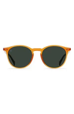 Raen Basq Polarized Round Sunglasses - Honey/green Polar
