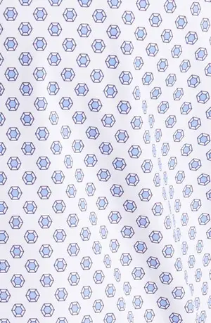 BOSS Liam Regular Fit Geometric Print Button-up Shirt
