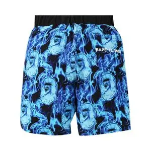 A BATHING APE Flame Wide Sweat Shorts