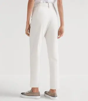 Brunello Cucinelli Stretch-cotton Twill Tailored Trousers