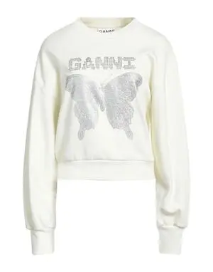 GANNI Sweatshirt With Metallic Butterfly Print