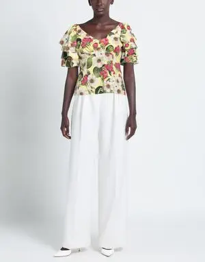 Dolce & Gabbana Silk Blend Floral Print Ruched Top