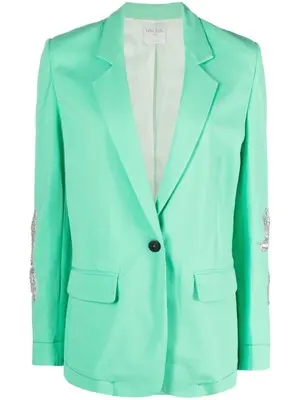 FORTE_FORTE Floral-appliqué Crepe Blazer