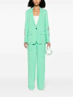FORTE_FORTE Floral-appliqué Crepe Blazer