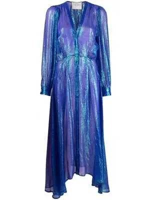 FORTE_FORTE Metallic Patterned-jacquard Midi Dress