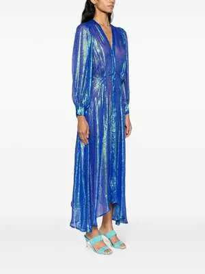 FORTE_FORTE Metallic Patterned-jacquard Midi Dress