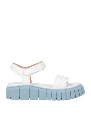 POLLINI Quilted Leather Flatform Sandals