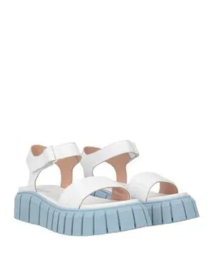 POLLINI Quilted Leather Flatform Sandals