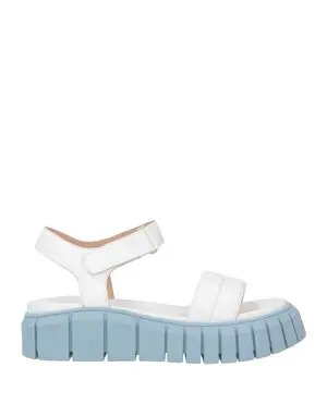 POLLINI Quilted Leather Flatform Sandals