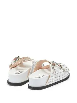 N°21 Crystal-embellished Double-strap Slides