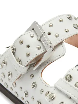 N°21 Crystal-embellished Double-strap Slides