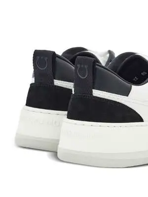FERRAGAMO Panelled Leather Sneakers - White