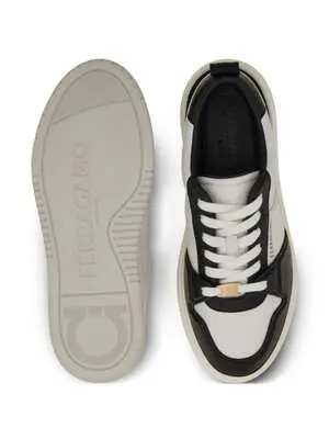 FERRAGAMO Panelled Leather Sneakers - White