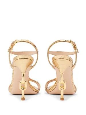 TOM FORD 115mm Chain-heel Leather Sandals