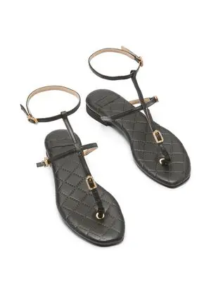 N°21 Crystal-embellished Buckle Leather Sandals