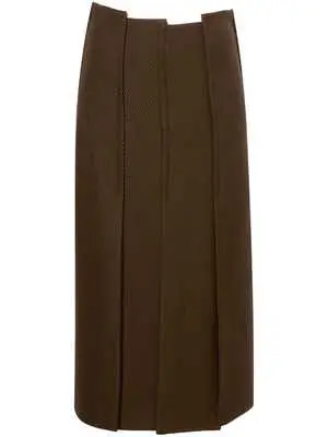 Proenza Schouler High-waist Twill Midi Skirt - Brown