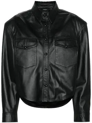 Wardrobe.NYC Leather Shirt Jacket