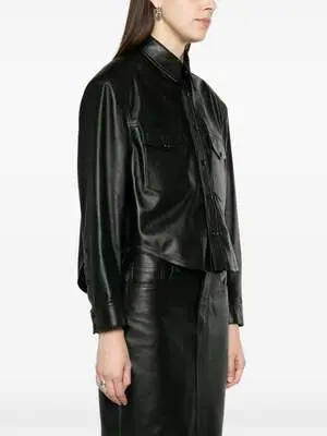 Wardrobe.NYC Leather Shirt Jacket