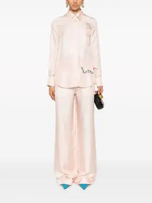 LANVIN Logo-print Silk Shirt