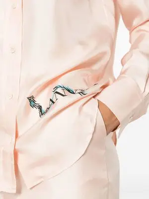 LANVIN Logo-print Silk Shirt