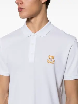 Moschino Teddy Bear Cotton Polo Shirt