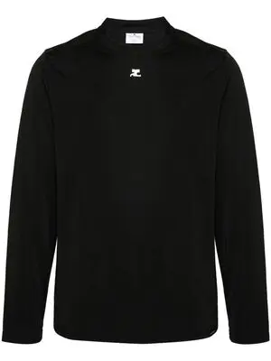 COURREGES Logo-appliqué T-shirt