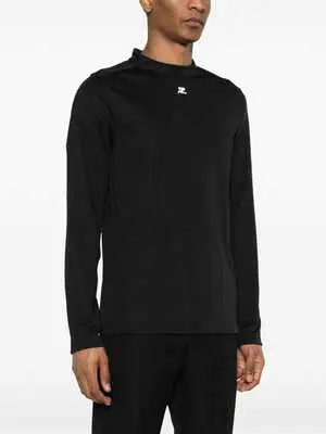 COURREGES Logo-appliqué T-shirt