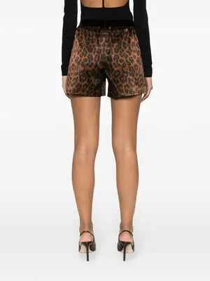 TOM FORD Leopard-print Silk Shorts