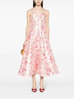 Philosophy Di Lorenzo Serafini Floral-print Flared Midi Dress