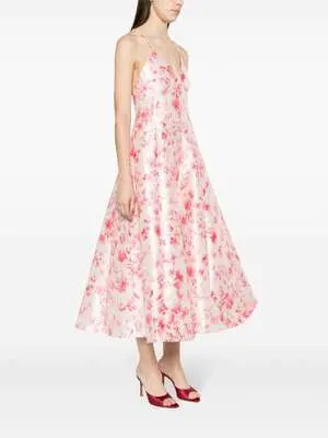 Philosophy Di Lorenzo Serafini Floral-print Flared Midi Dress